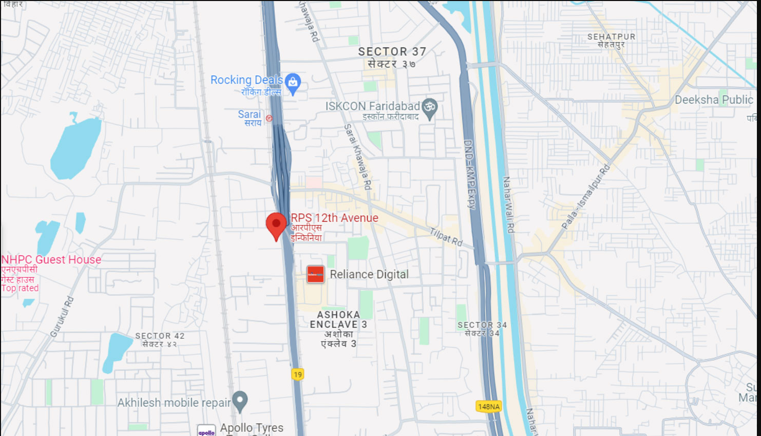 Call: 9811870694 | RPS Faridabad Location Map